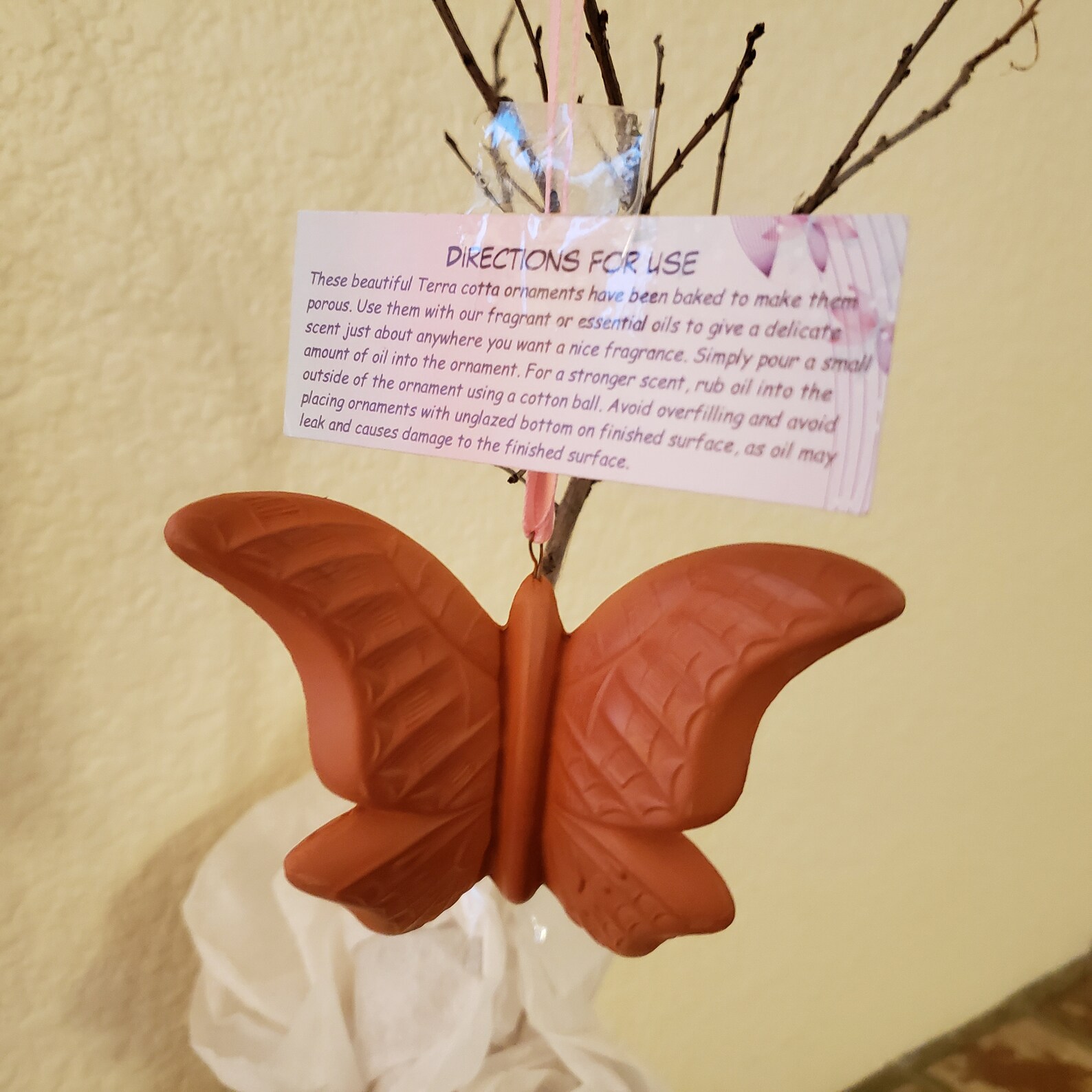 Terra Cotta Oil Diffuser-butterfly - Etsy