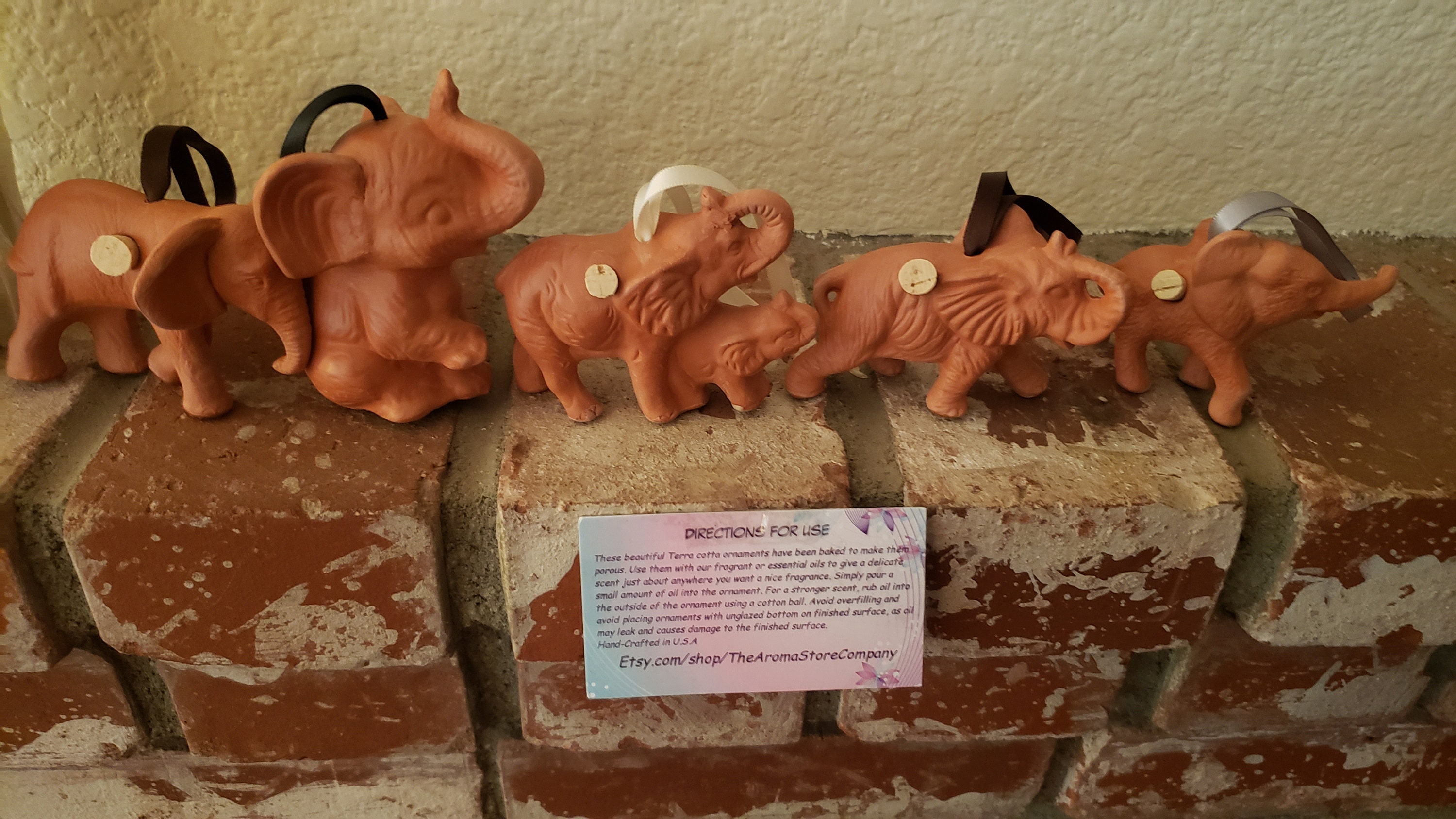 Terra Cotta Oil Diffuser: CUTE ELEPHANTS - Etsy
