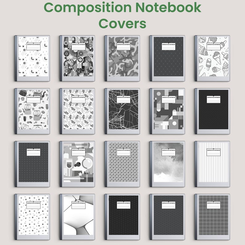 Composition Notebook Covers Templates For Remarkable 1 And Remarkable 2
