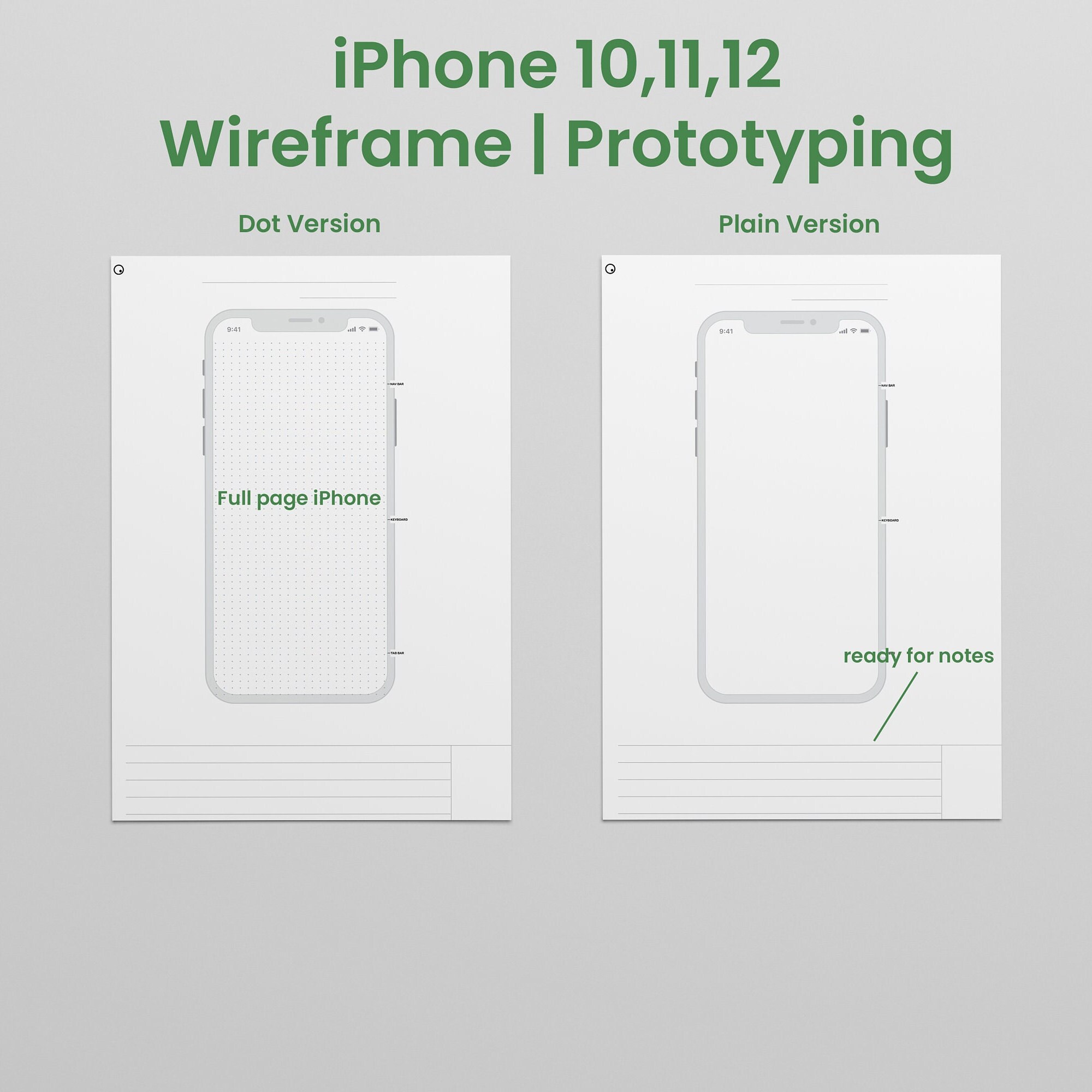 IPhone 10, iPhone 11, iPhone 12 Wireframes | Prototyping Templates for ...