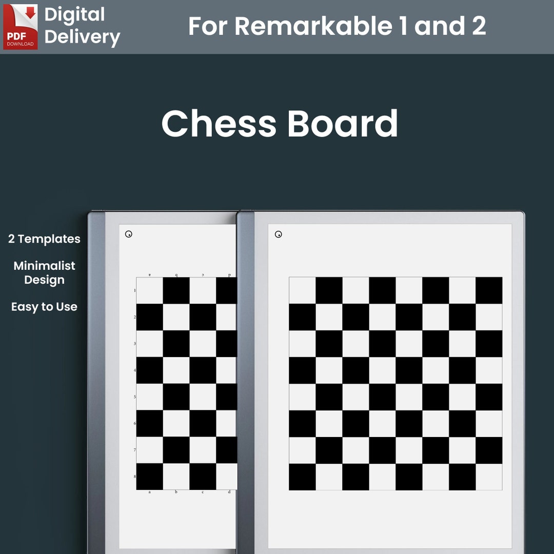 Chess Board Templates for Remarkable 1 and Remarkable 2 - Etsy