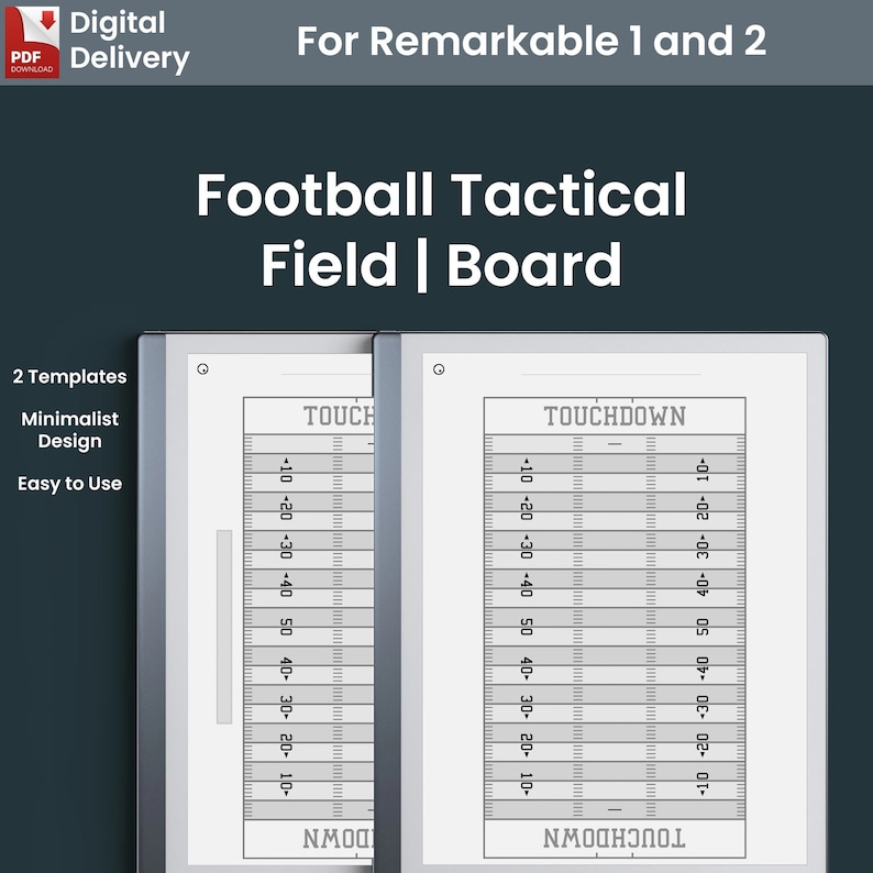 Football Tactical Field / Board Templates for Remarkable 1 and ...