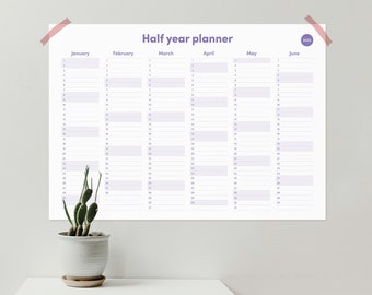 Half Year Planner - Etsy
