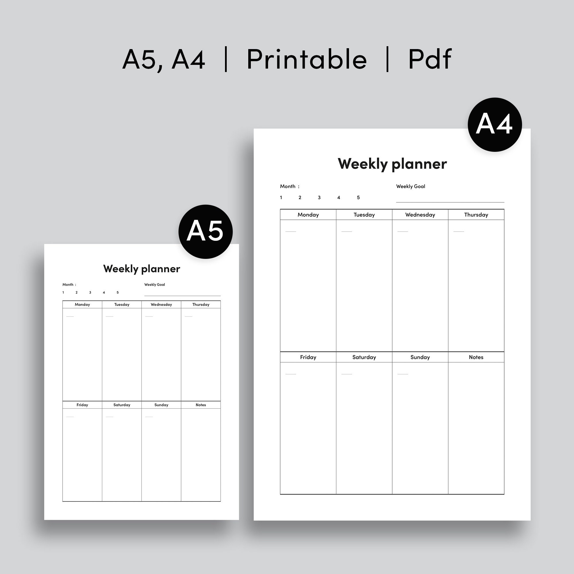 Printable Weekly Planner, Simple Planner, Weekly Schedule, Planner ...