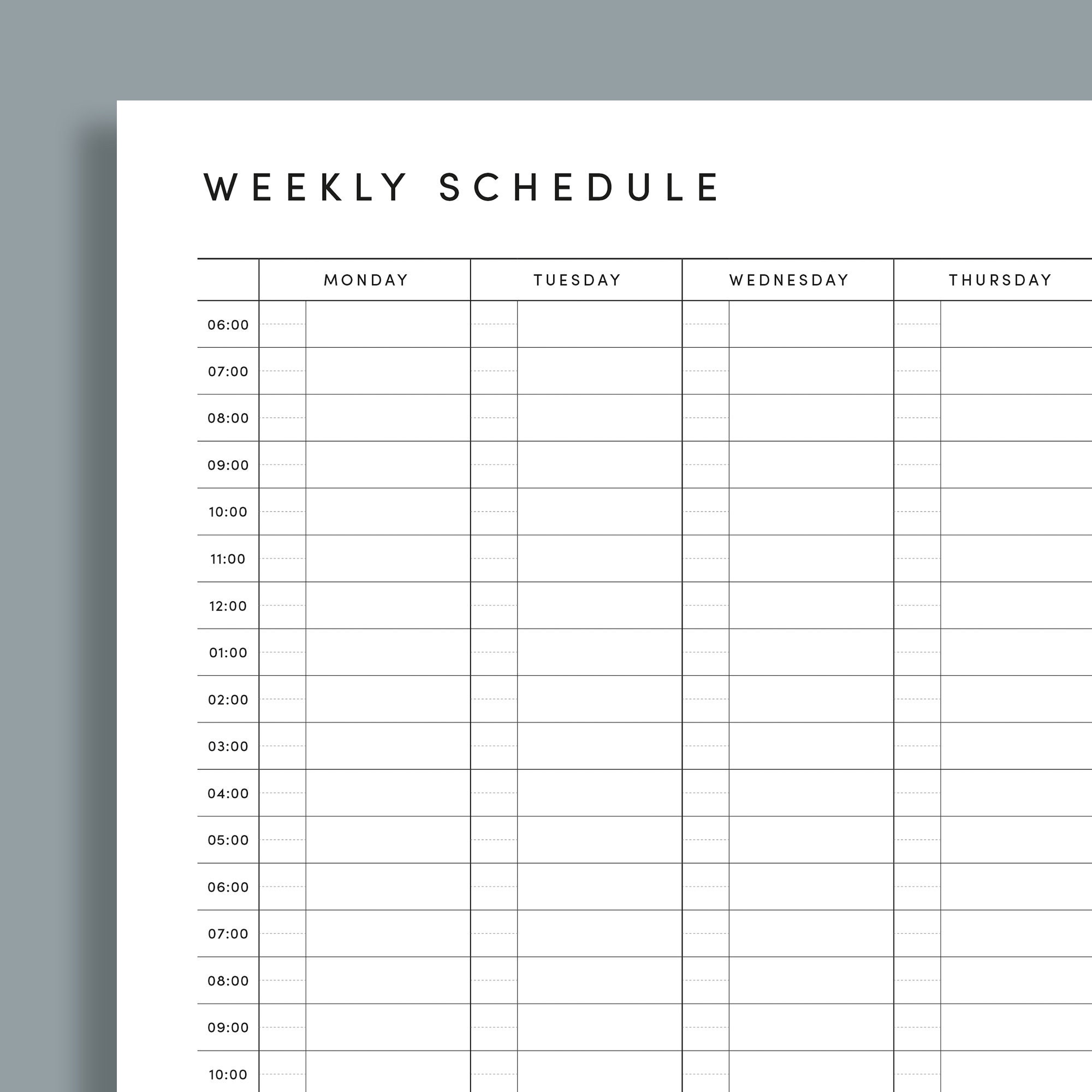 Weekly Planner Printable Weekly Scheduler Printable Hourly - Etsy