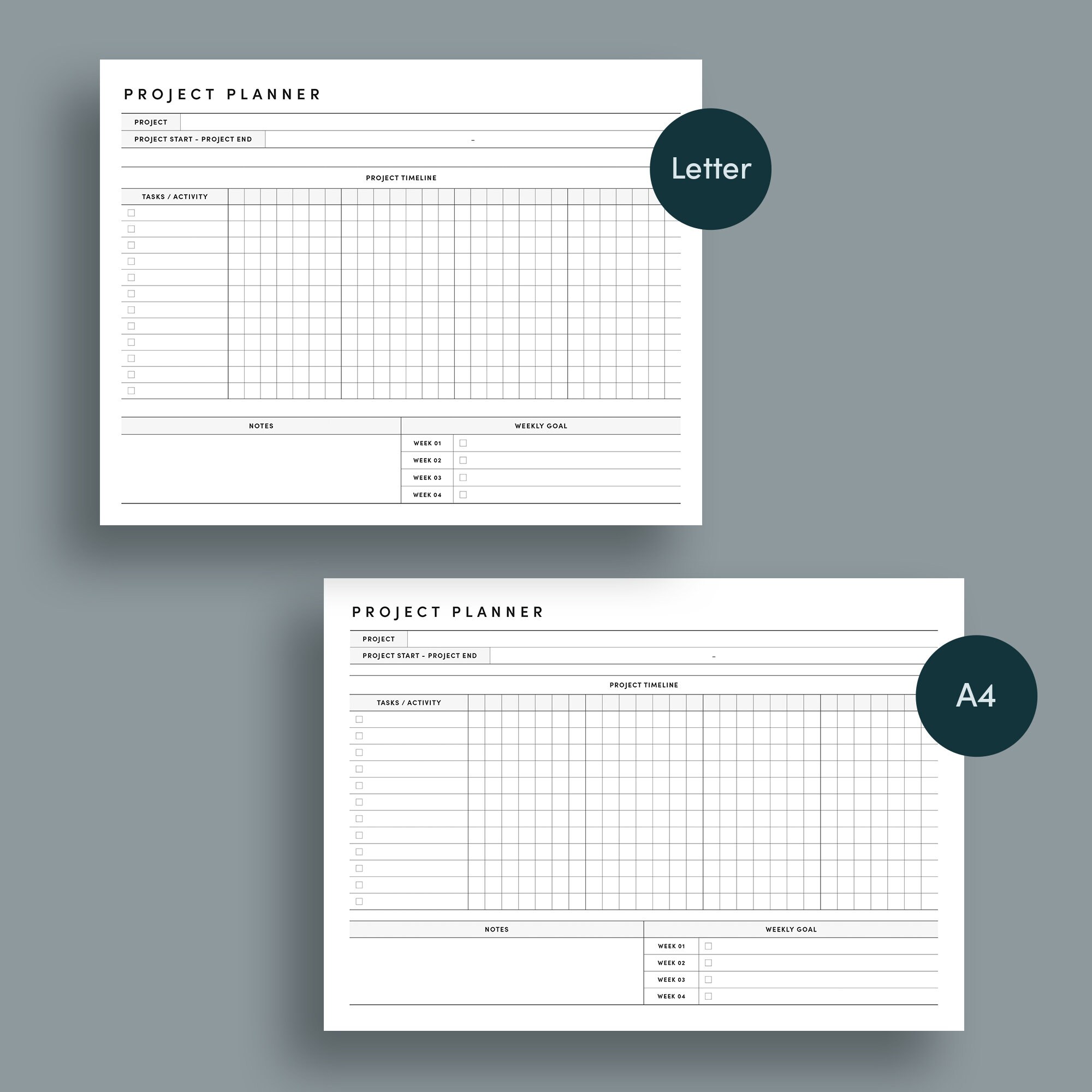 Printable Project Planner, Project Planner, Task List, to Do List, Work ...