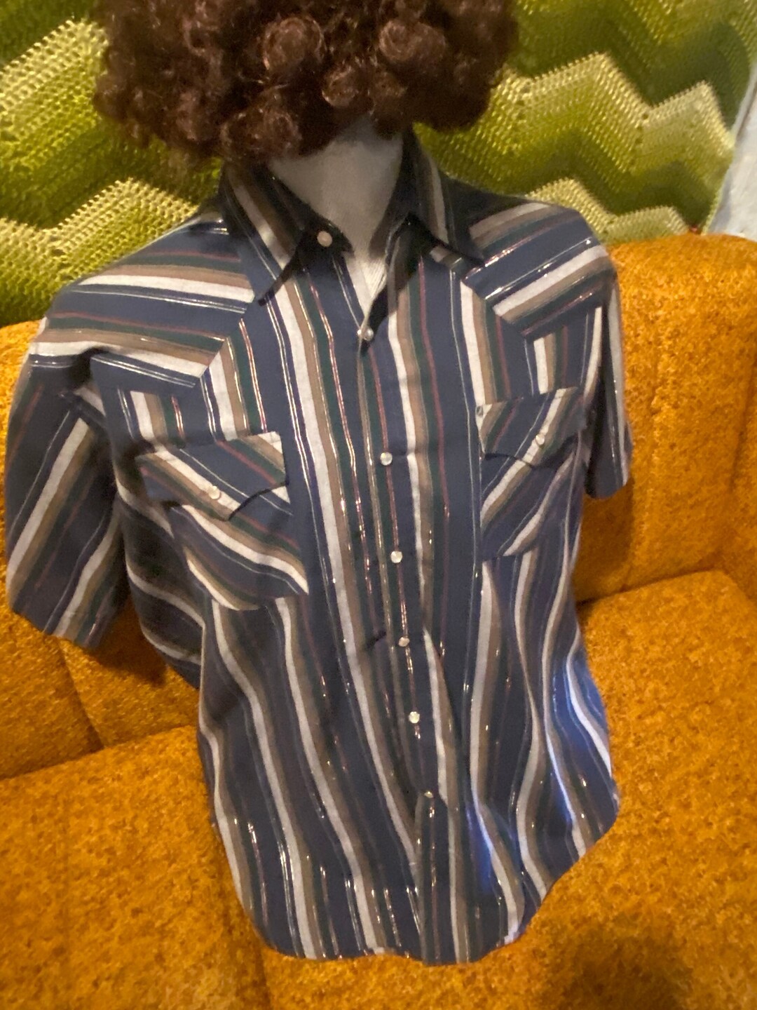 Mens Pearl Snap Shirt Mens Pearl Button Shirt XL Vintage Pearl Snap ...