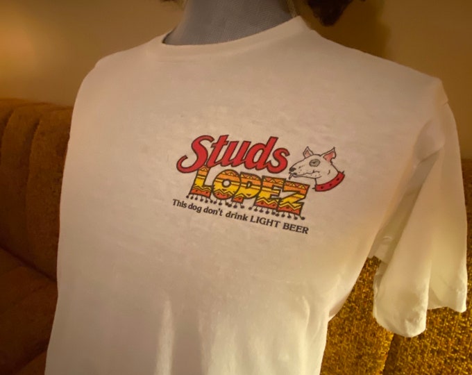 Vintage XL 1980s Shirt! Studs Lopez Aka Spuds Mckenzie Bud Light Spoof ...