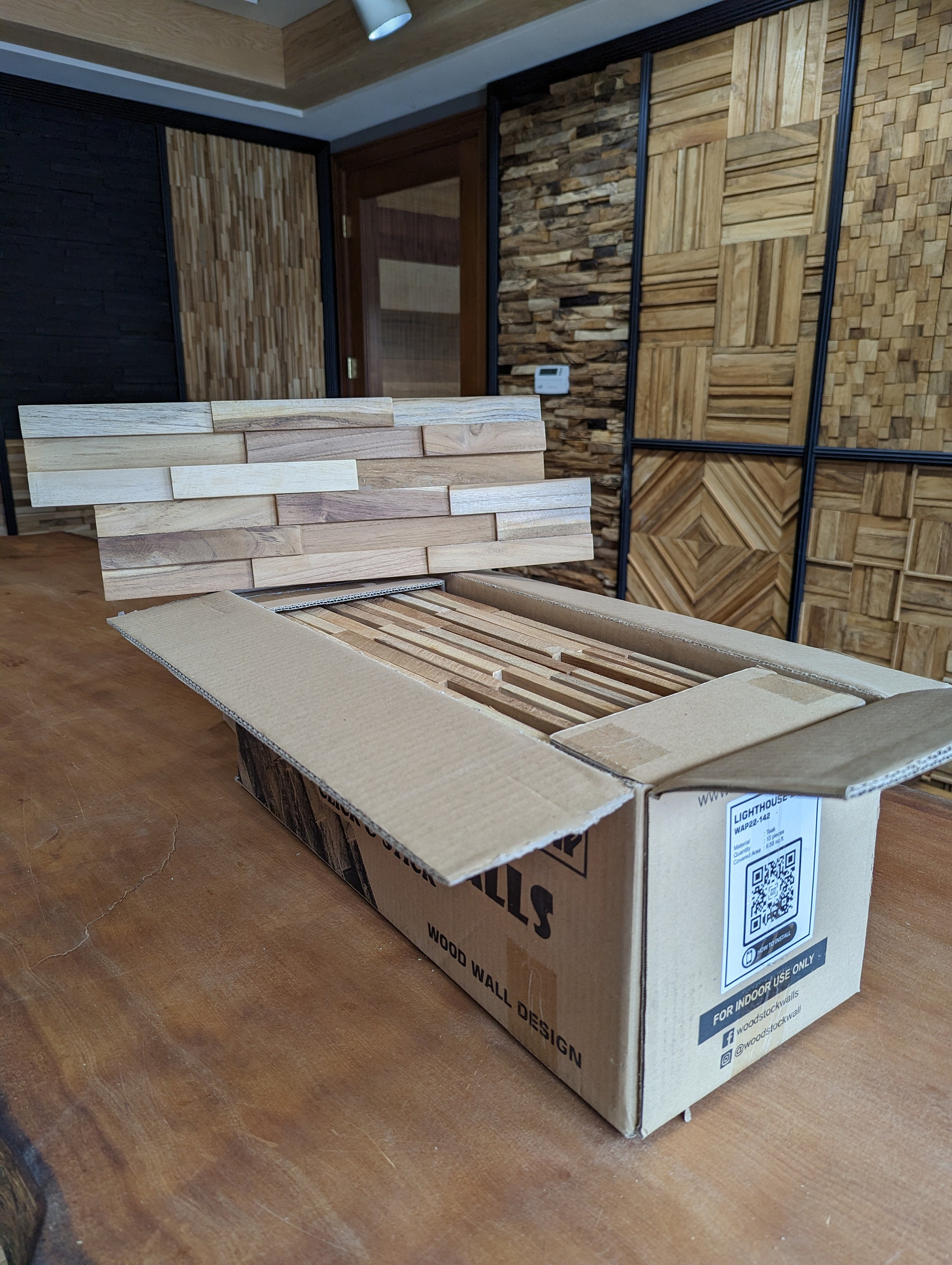 Teak Wood Wall Panel - Lighthouse Large - 9.59 Sq Ft/box - Etsy