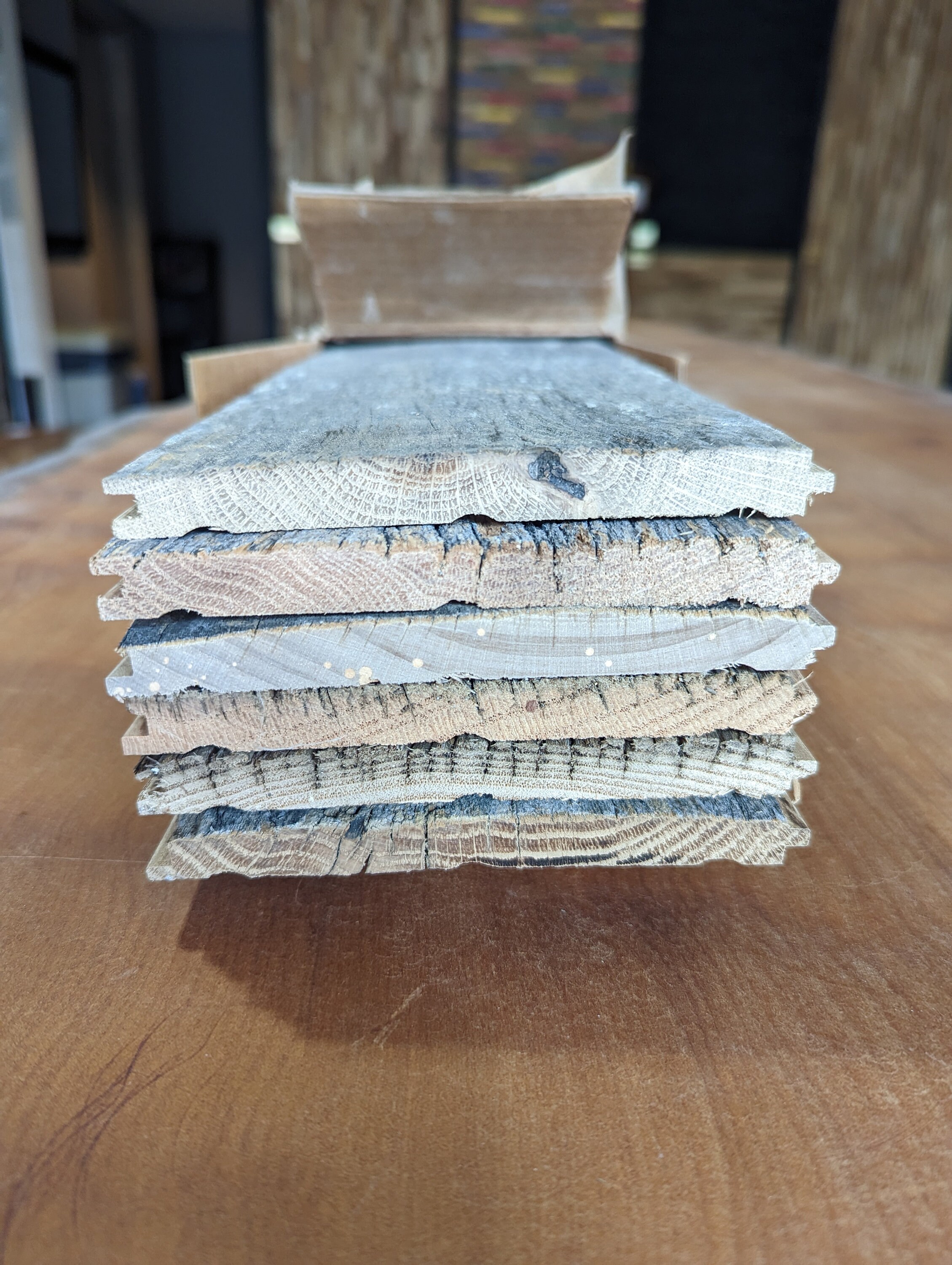 Click & Stick Grey Reclaimed Wood Panels 10 SQ FT Sterling 100% Real ...