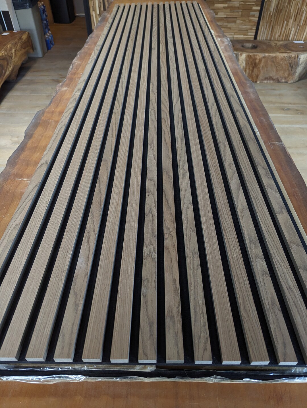 Click & Stick | 8' Acoustic 3D Slat Wall | UV Finish | Accent Walls ...