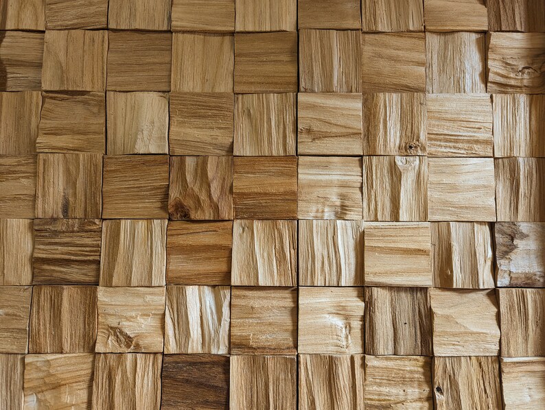 Teak Wood Wall Panel - Tidal Wave - 10.76/sq Ft - Etsy