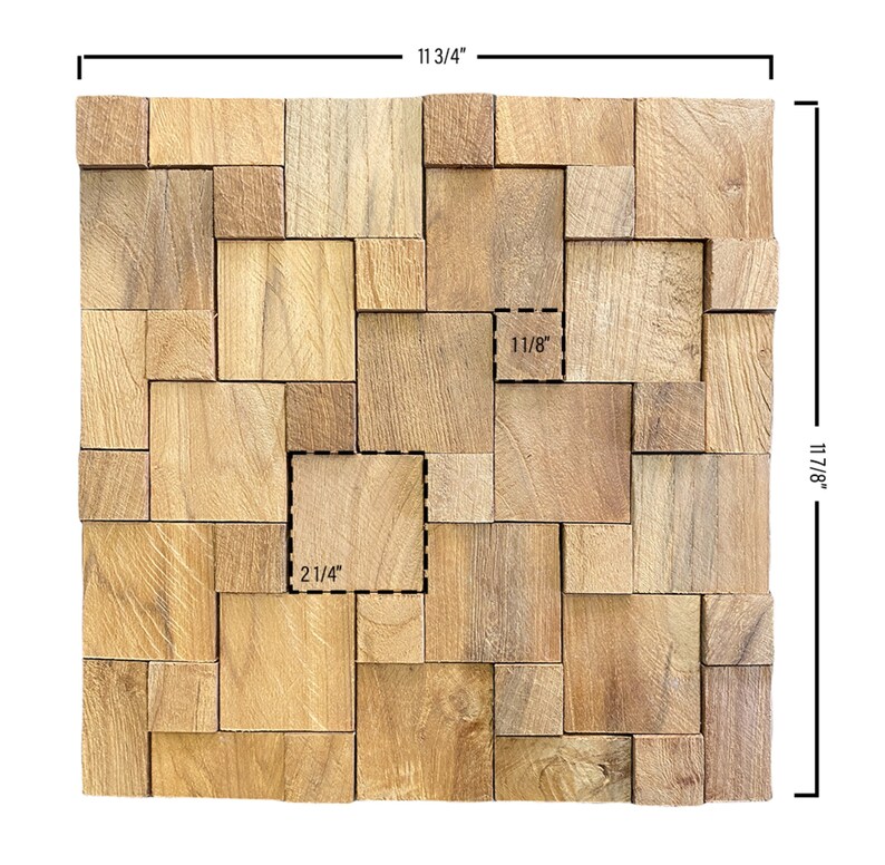 Teak Wood Wall Panel - 3D Tik Tak Teak - 10.76 Sq Ft/box - Etsy