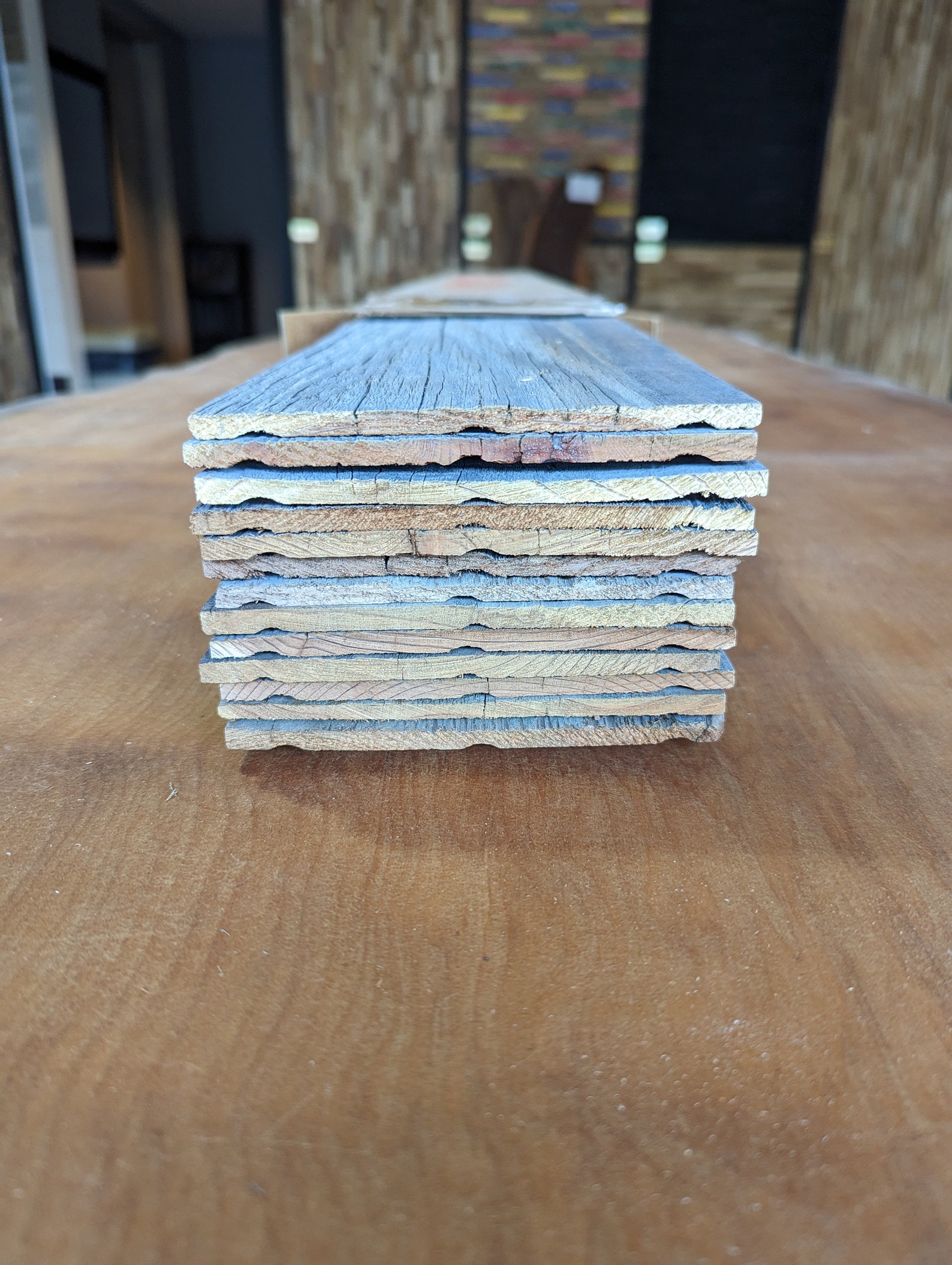 Click & Stick | Misty Breeze | 21 SQ FT | 100% Real Wood Planks ...