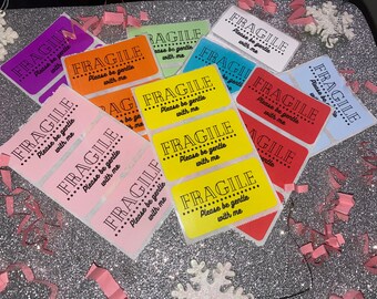 Orange Fragile Stickers - Etsy