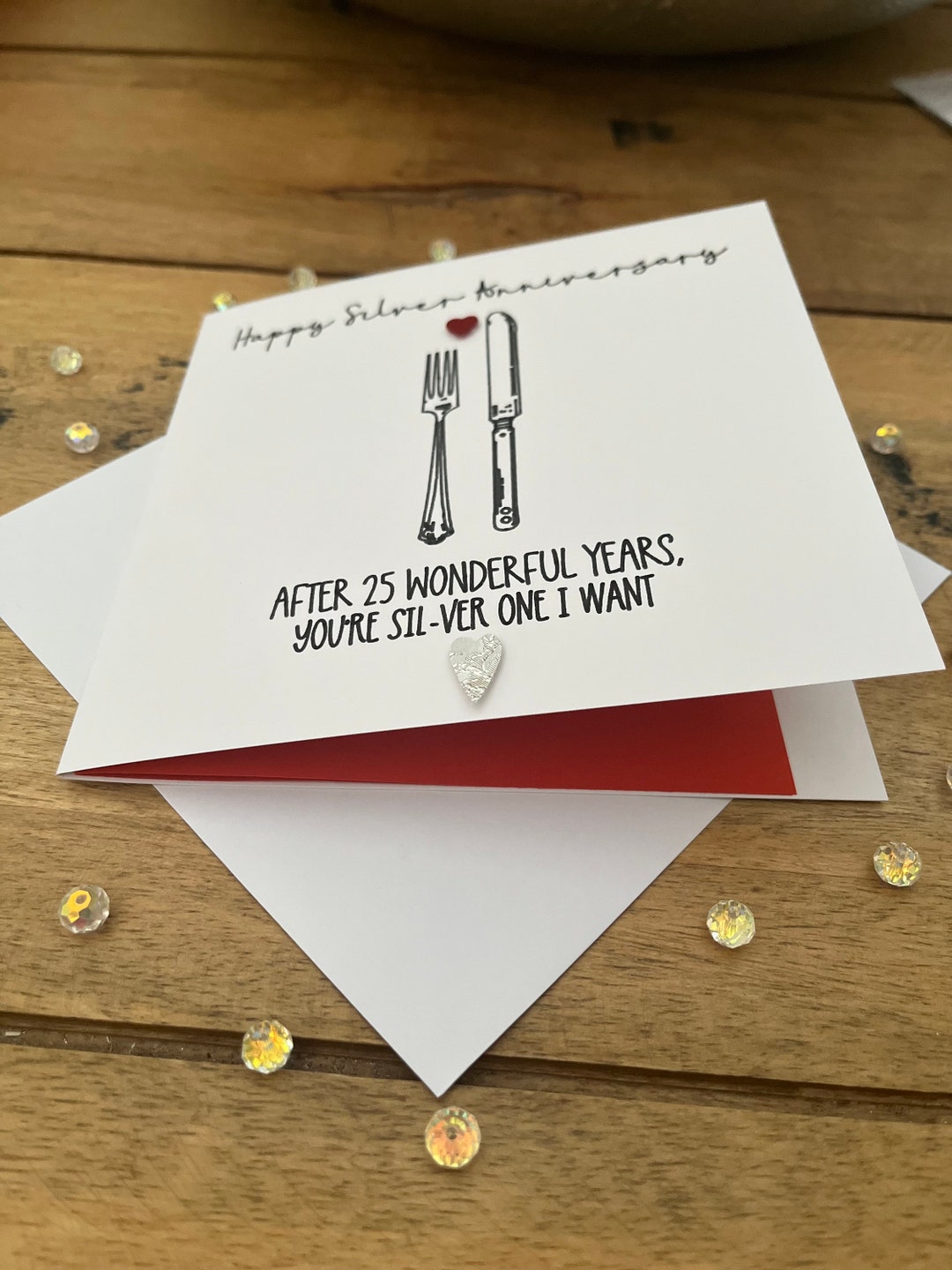 Silver Wedding Anniversary 25th Card - Etsy