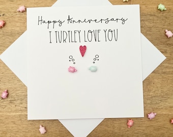 4th Wedding Anniversary Linen Card - Etsy UK