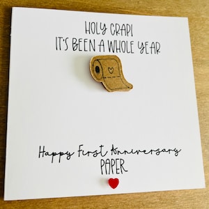 1st First One Year Paper Funny Anniversary Card - Etsy