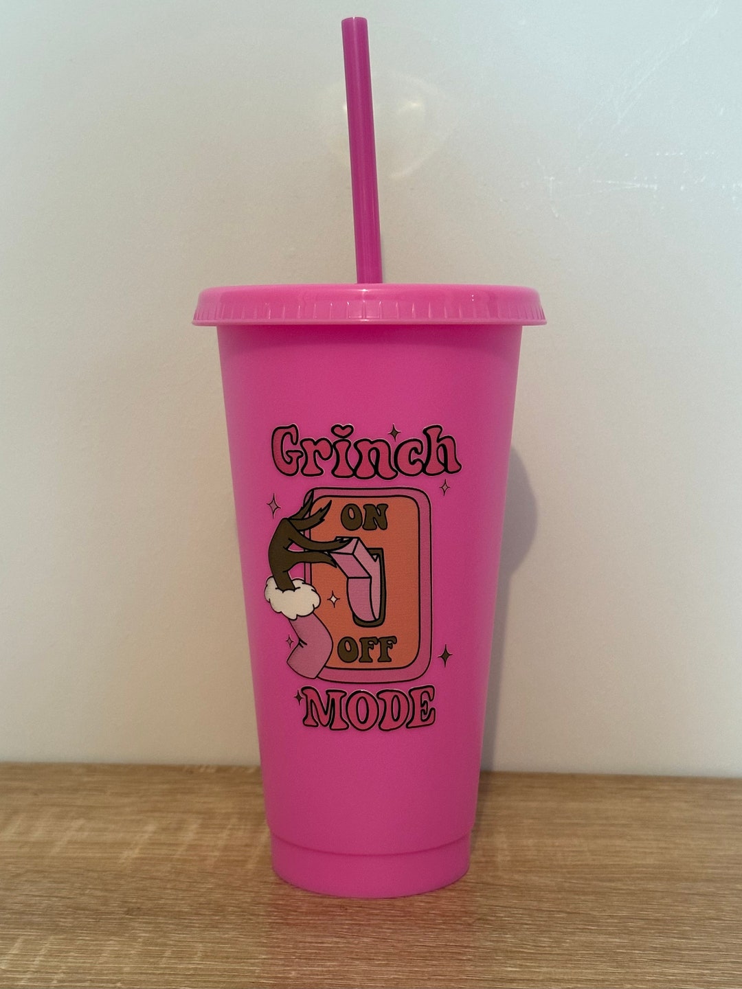 Grinch Mode Cold Cup | 24oz | Pink Cup | Tumbler | the Grinch ...