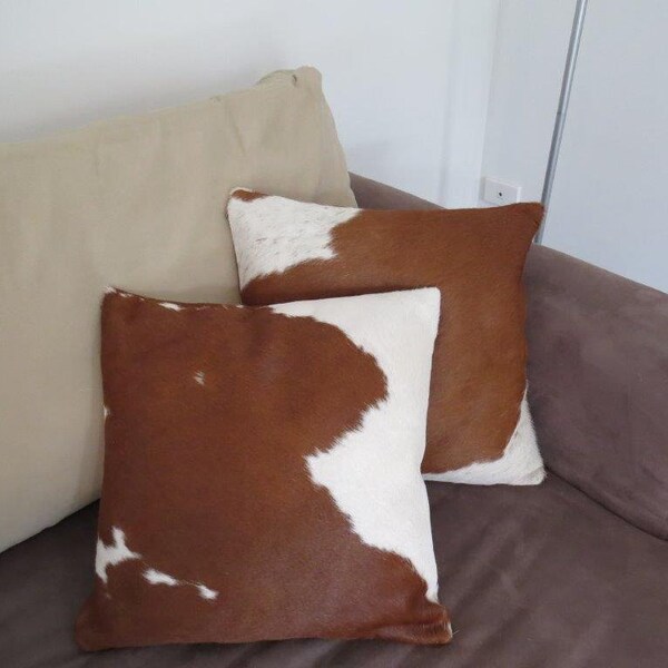 Cowhide Pillow - Etsy
