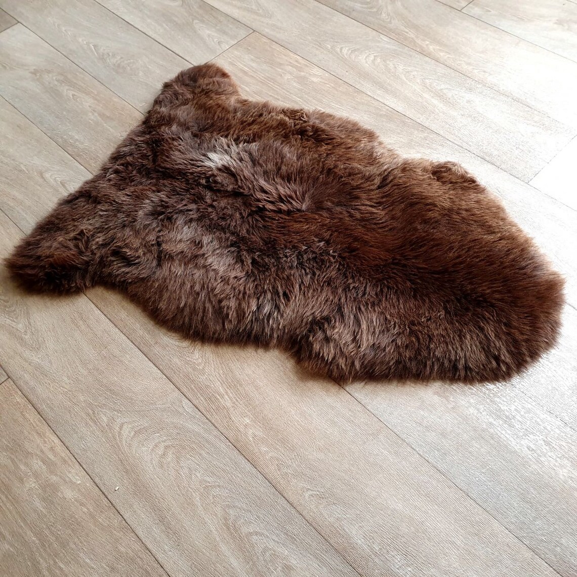Genuine Sheepskin Rug Single Pelt Brown Sheepskin Rug - Etsy UK