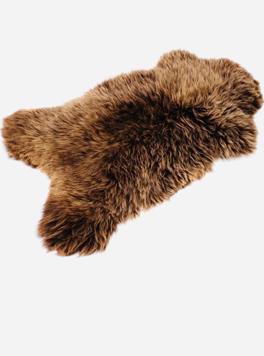 Genuine Sheepskin Rug Single Pelt Brown Sheepskin Rug Sheepskin Throw ...