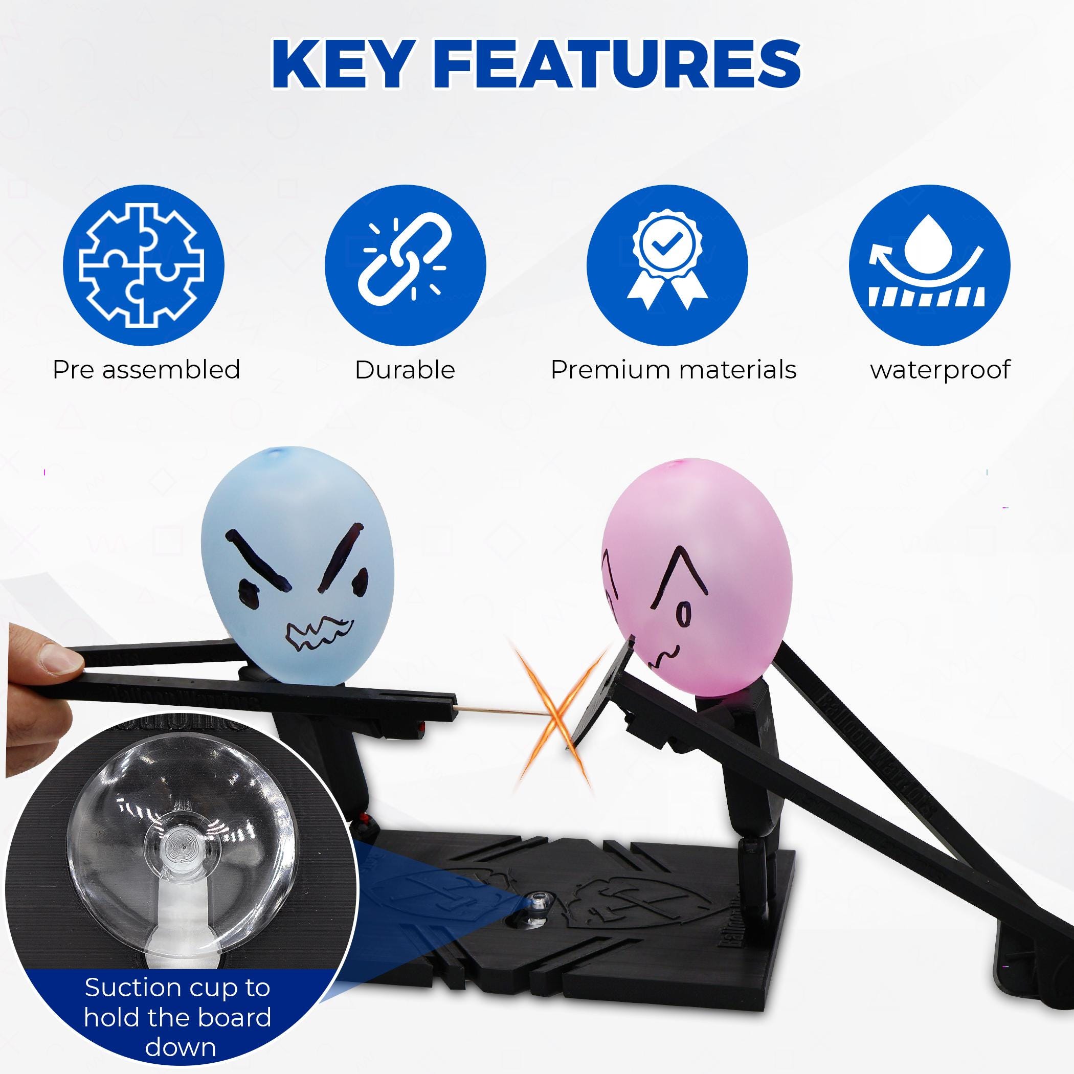 Balloon Warriors - Two Player Board Game, Balloon Popping Game, Family ...