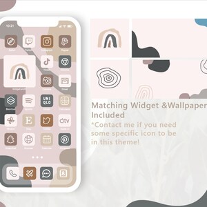 655 Neutral Boho Ios 14 App Icons / 131 Unique Icons in 5 - Etsy