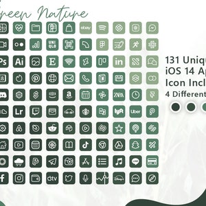 524 Green App Icons for Ios 14 / 131 Unique Icons in 4 Colors / Ios14 ...