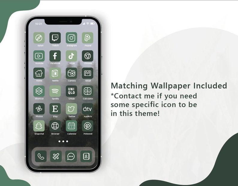 524 Green App Icons for Ios 14 / 131 Unique Icons in 4 Colors - Etsy