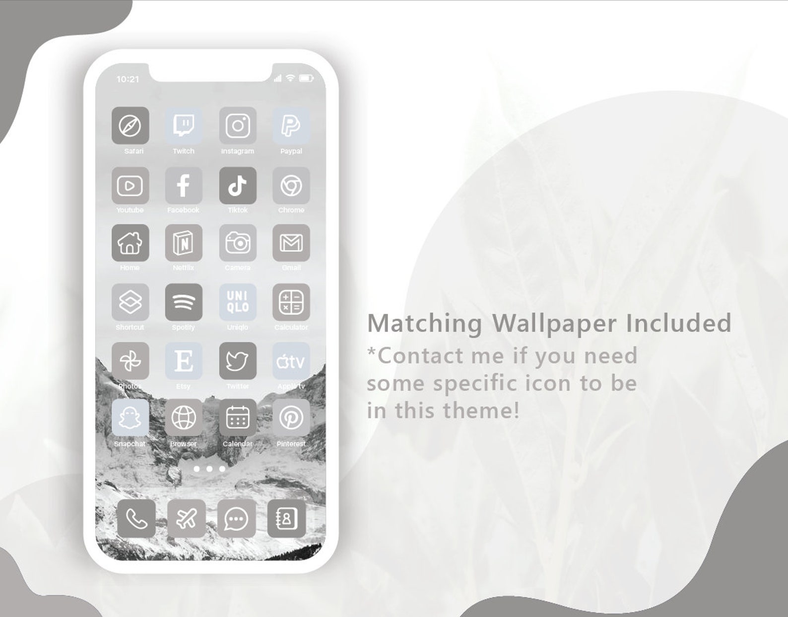 524 Shades of Grey Ios 14 App Icons / 131 Unique Icons in 5 Color ...