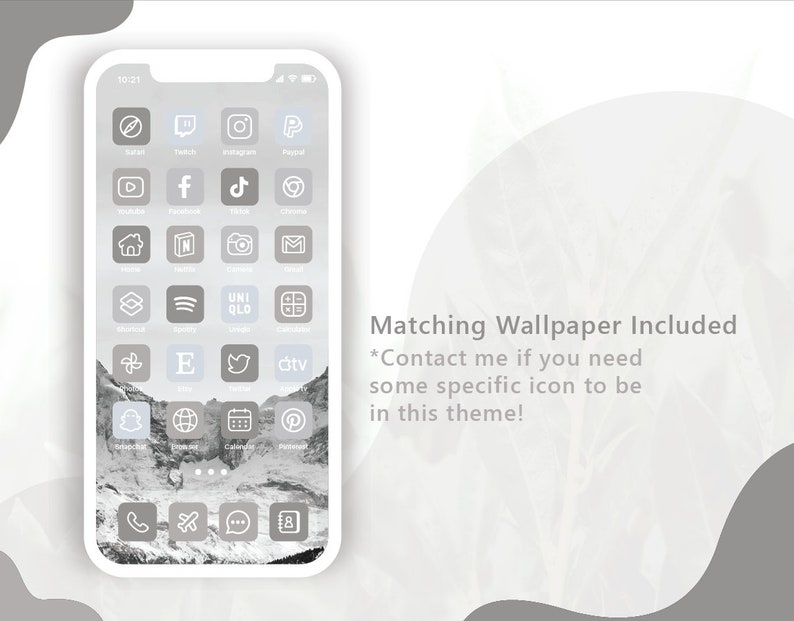 524 Shades of Grey Ios 14 App Icons / 131 Unique Icons in 5 Color ...