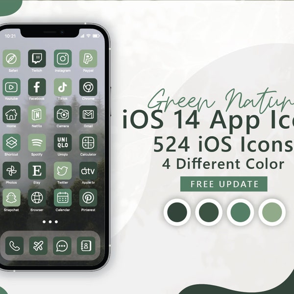 Green App Icons - Etsy