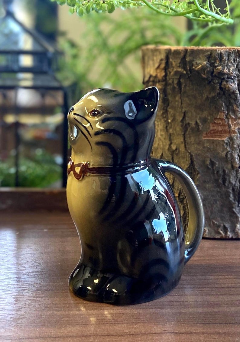 Vintage Tony Wood Cat Creamer Pitcher | Hand-painted English Pottery ...