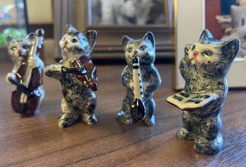 Rare Cat Orchestra Figurine Set – England, Mid-20th Century - Etsy
