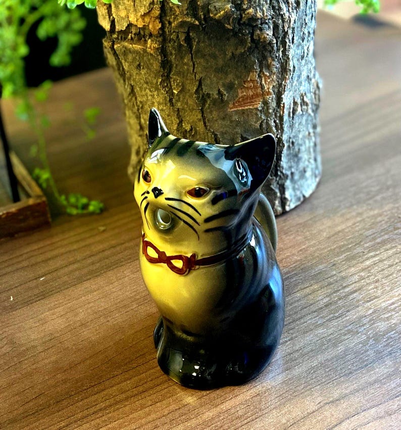 Vintage Tony Wood Cat Creamer Pitcher | Hand-painted English Pottery ...