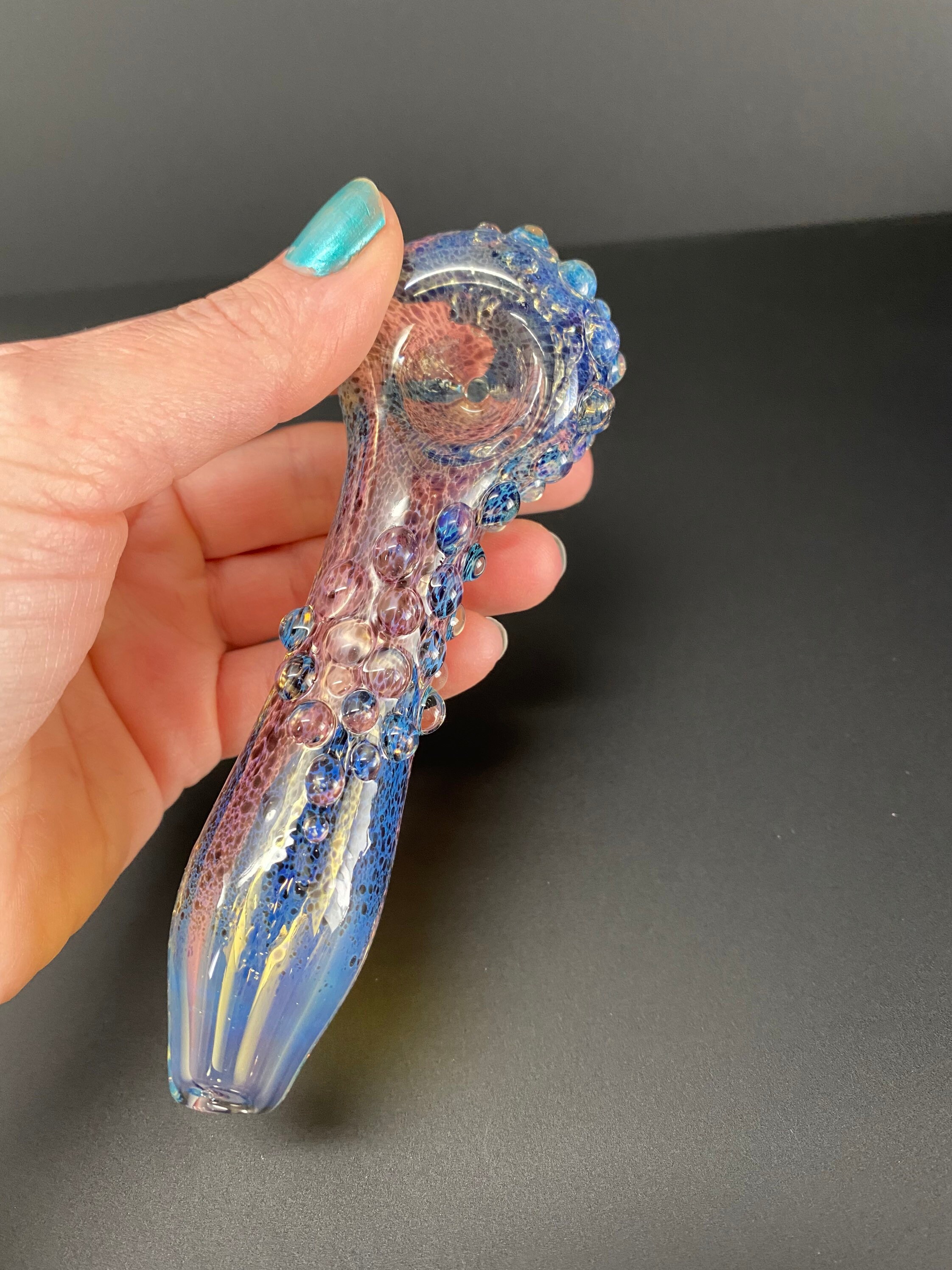 Color Changing Bubble Pipe Hand Blown Glass Smoking Pipe | Etsy