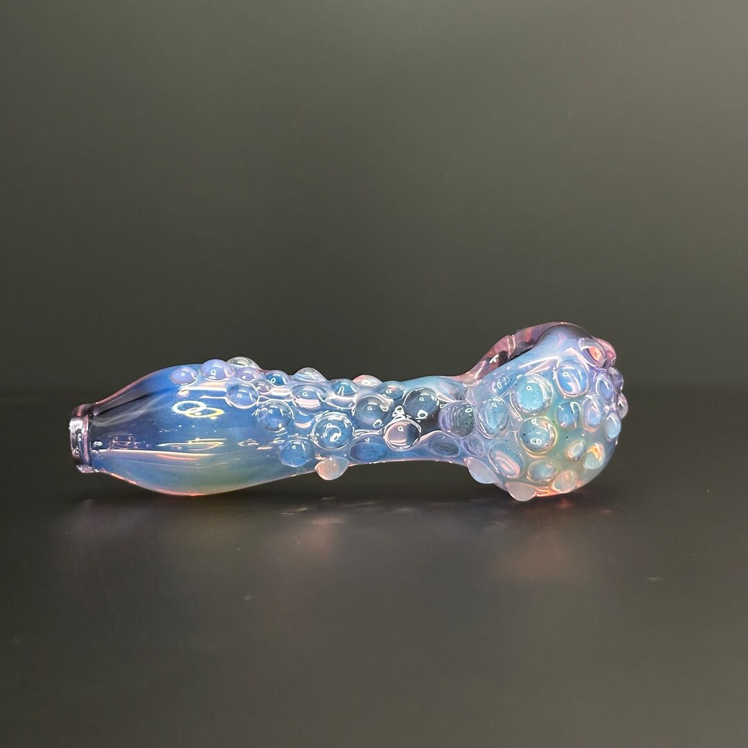 Color Changing Purple Bubble Pipe Hand Blown Glass Smoking Pipe Glass ...