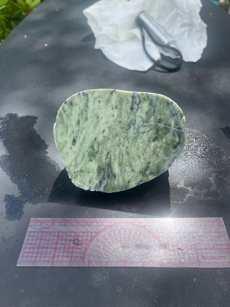 Rough Nephrite Jade Cobble, Cut - Etsy