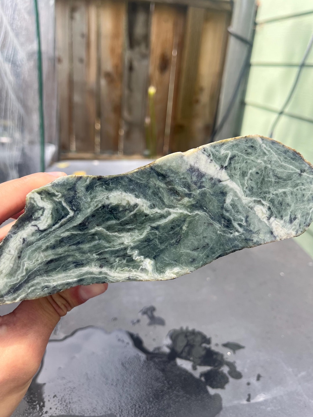 Rough Nephrite Jade Cobble, Cut - Etsy