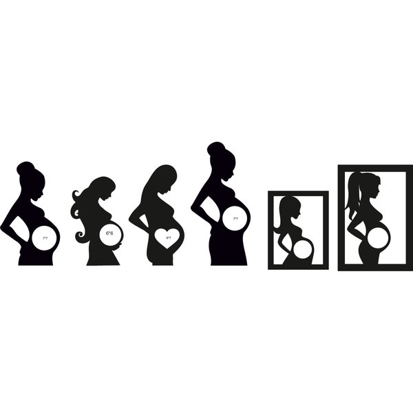 Pregnant Woman Svg - Etsy