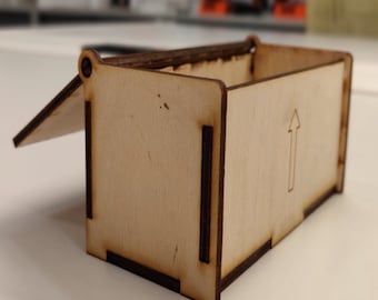 Acrylic Hinged Box Laser Cutting Template - Etsy