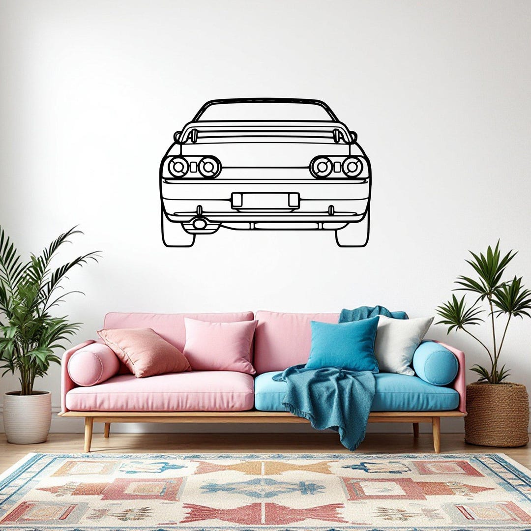 GTR R32 Silhouette, Metal Car Wall Art, Automotive Gift - Etsy