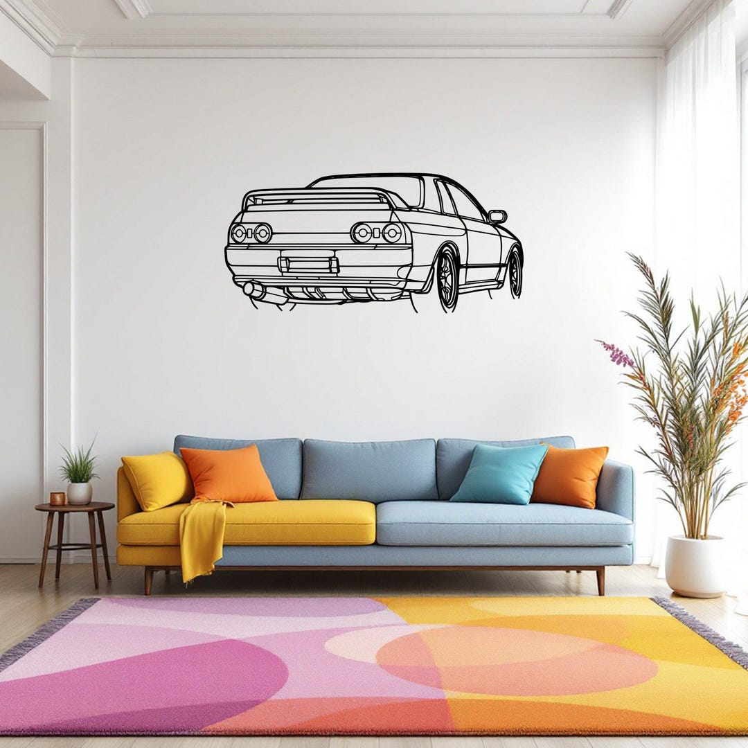 R32 GTR Nismo Angle Car Silhouette Wall Art, Christmas Gift, Gift for ...