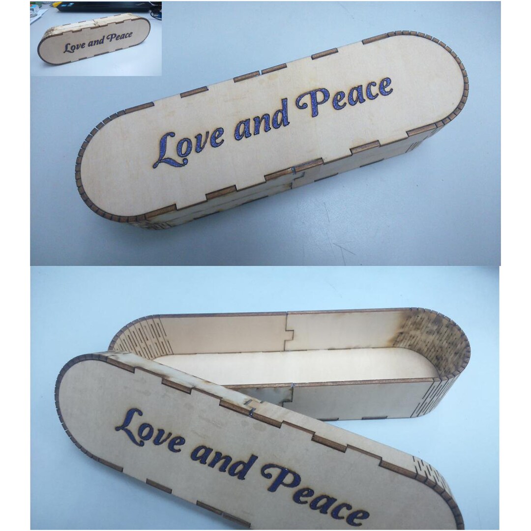 Laser Cut Wooden Pencil Box Cdr Ai Dxf Eps Pdf SVG Glowforge - Etsy