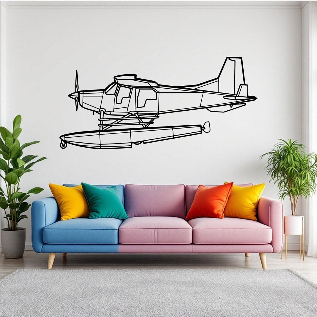 Bush Hawk XP Aircraft Silhouette Wall Art, Airplane & Helicopter Metal ...