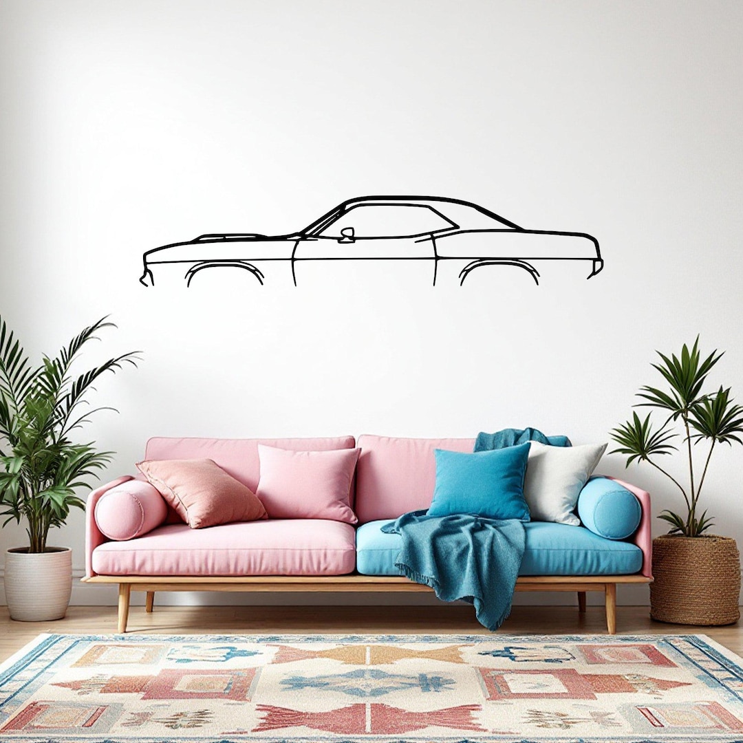 Barracuda 1970 Silhouette, Metal Car Wall Art - Etsy