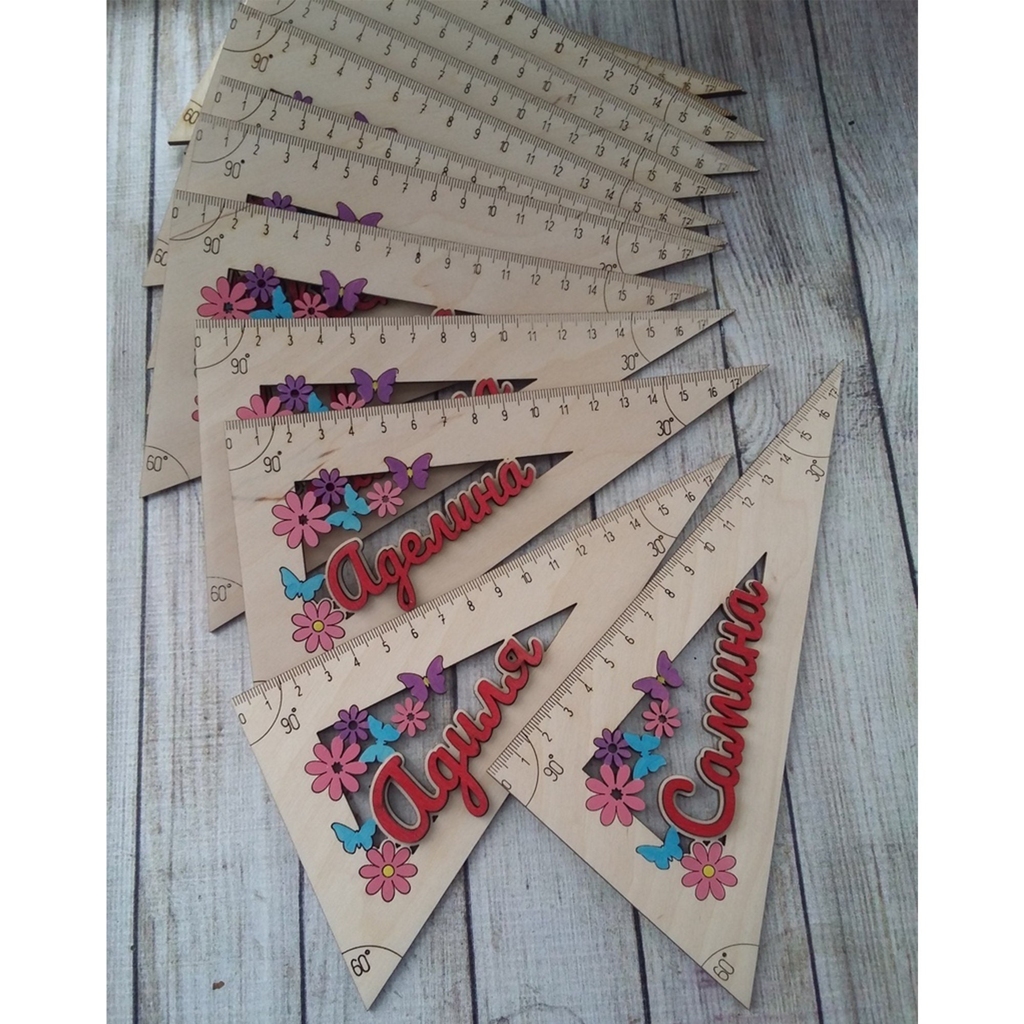 Laser Cut Wooden Triangle Ruler Cdr Ai Dxf Eps Pdf Svg - Etsy Canada