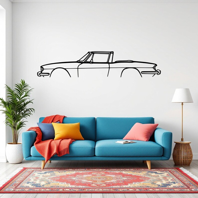 Stag 1972 Car Silhouette Wall Art, Christmas Gift, Gift for Car Lovers, Car Gift for Him, Car ...