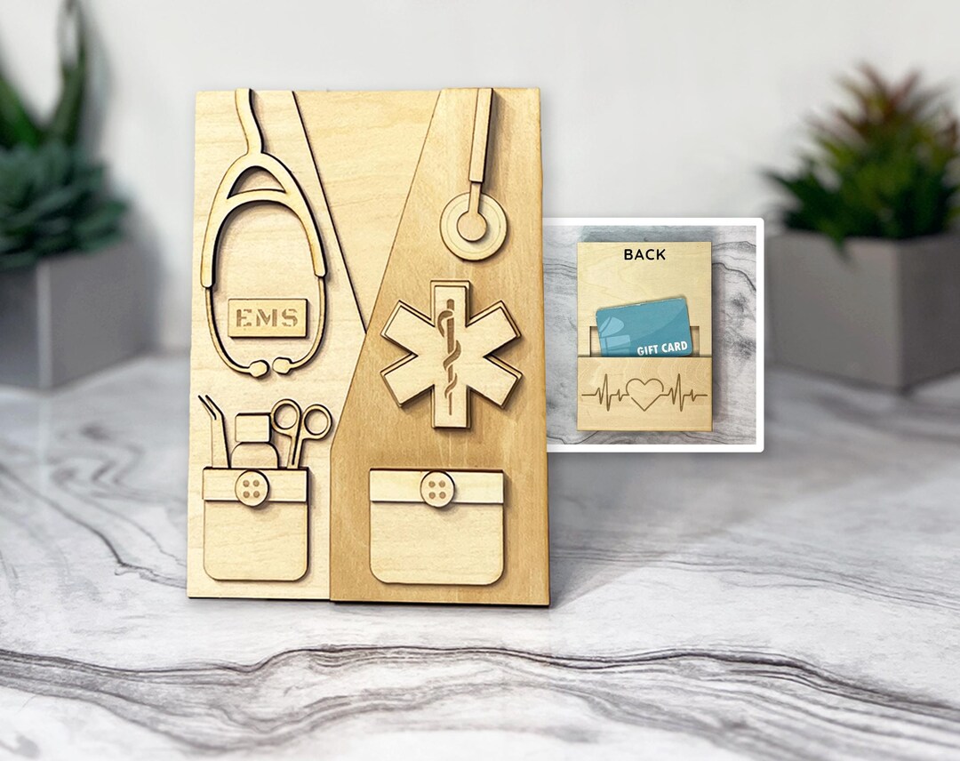 Paramedic Gift Card Holder , EMT Gift, EMS Card, First Responder Thank You Gift, EMT Paramedic ...